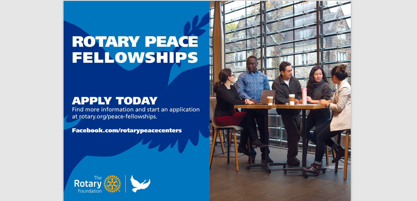 Trwa nabór na Rotary Peace Fellowship - Rotary Polska