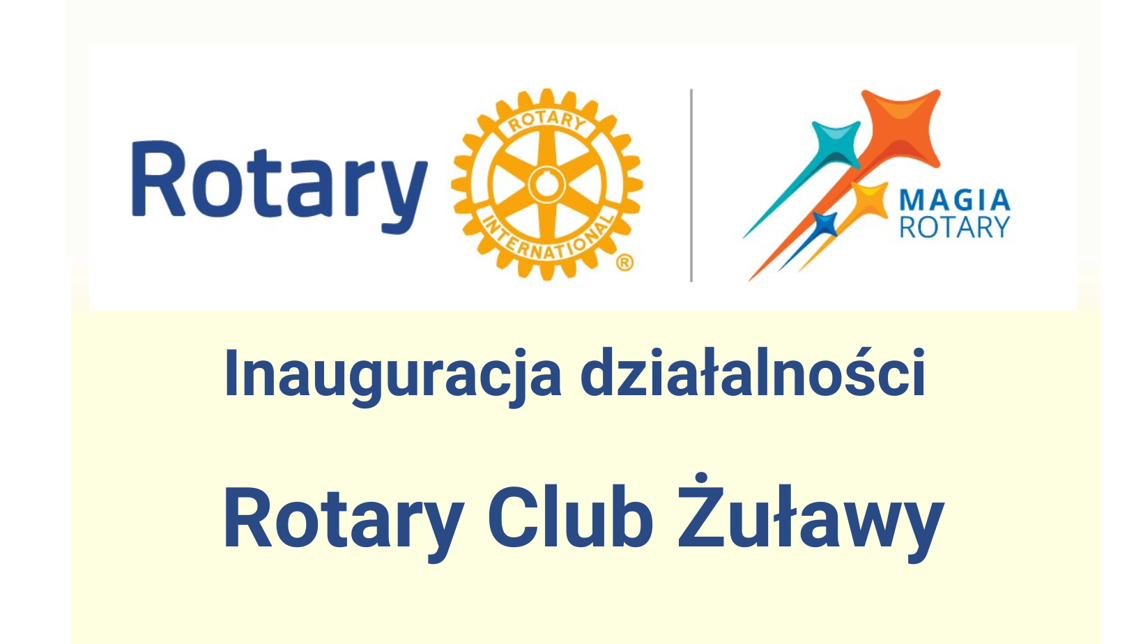 Inauguracja działalności Rotary Club Żuławy - Rotary Polska